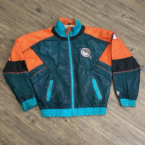 VTG MLB Pro Player Florida Marlins Embroidered Full Zip Windbreaker ...