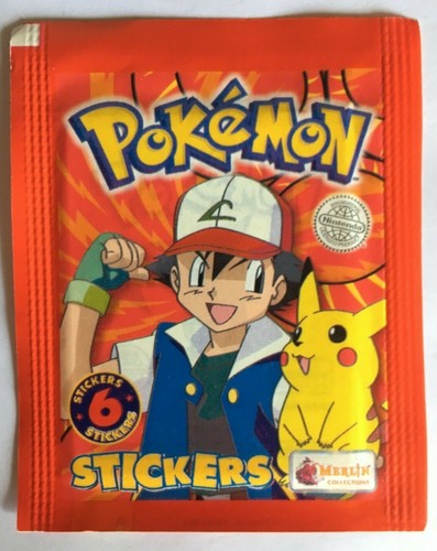 BOOSTER PACK STICKERS POKEMON CARRABAFE N°08 AU VERSO , SERIE 1 NEUF ...
