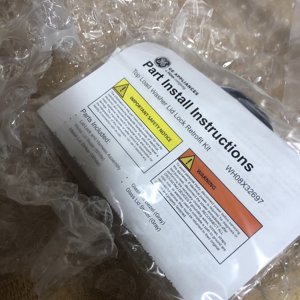 Genuine Ge Wh08x32697 Washer Lid Lock Service Kit New | eBay