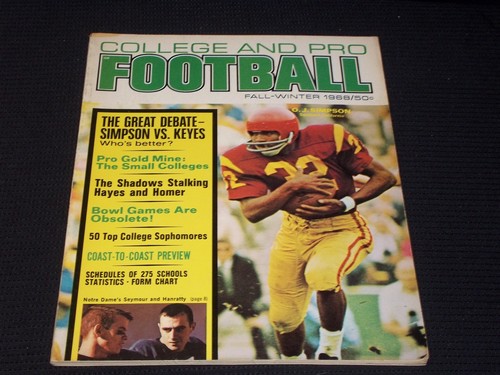 1968 FALL COLLEGE & PRO FOOTBALL MAGAZINE - O.J. SIMPSON USC COVER - E ...