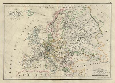 1835 Malte-Brun Map of Europe | eBay