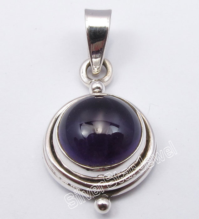 FLASH SALE OFFER | 925 Silver SIMPLE Pendant Real Gemstone Traditional ...