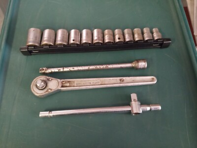 16 Piece Ward Master Socket Set 1/2 inch Drive 7/16" - 1 1/16" USA 12 ...