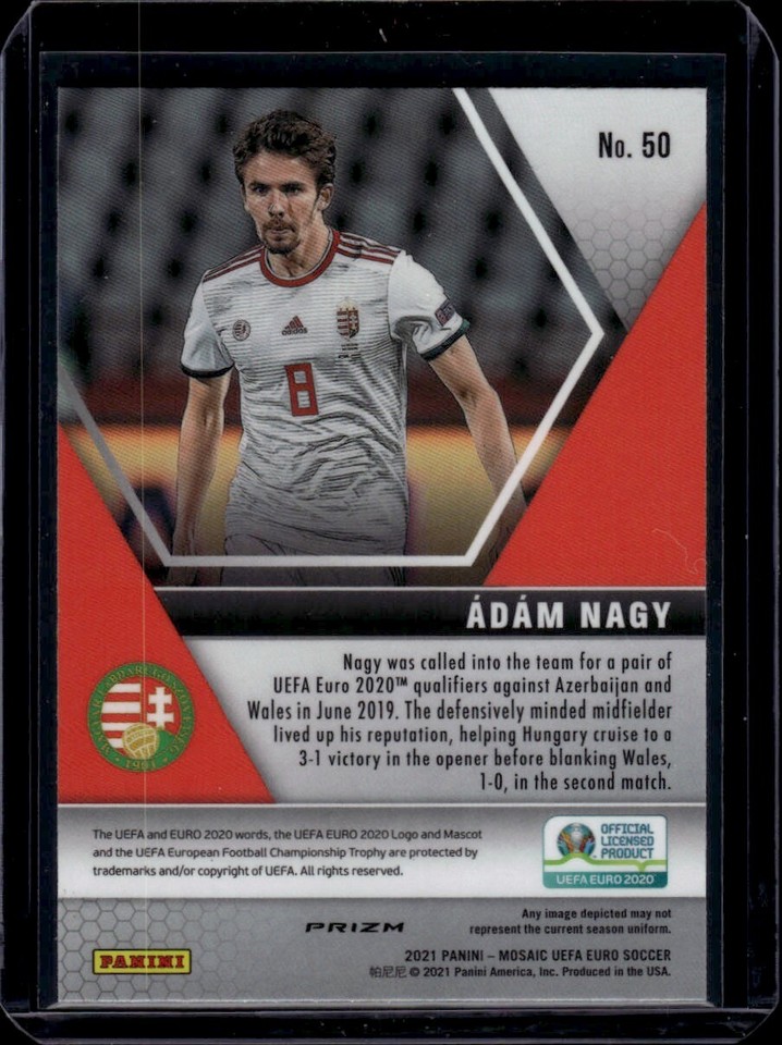 2021 Panini Mosaic UEFA EURO Adam Nagy RC Silver | eBay