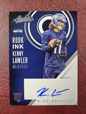 Kenny Lawler 2016 ABSOLUTE "ROOK INK" ROOKIE AUTO #D /299 SEATTLE ...
