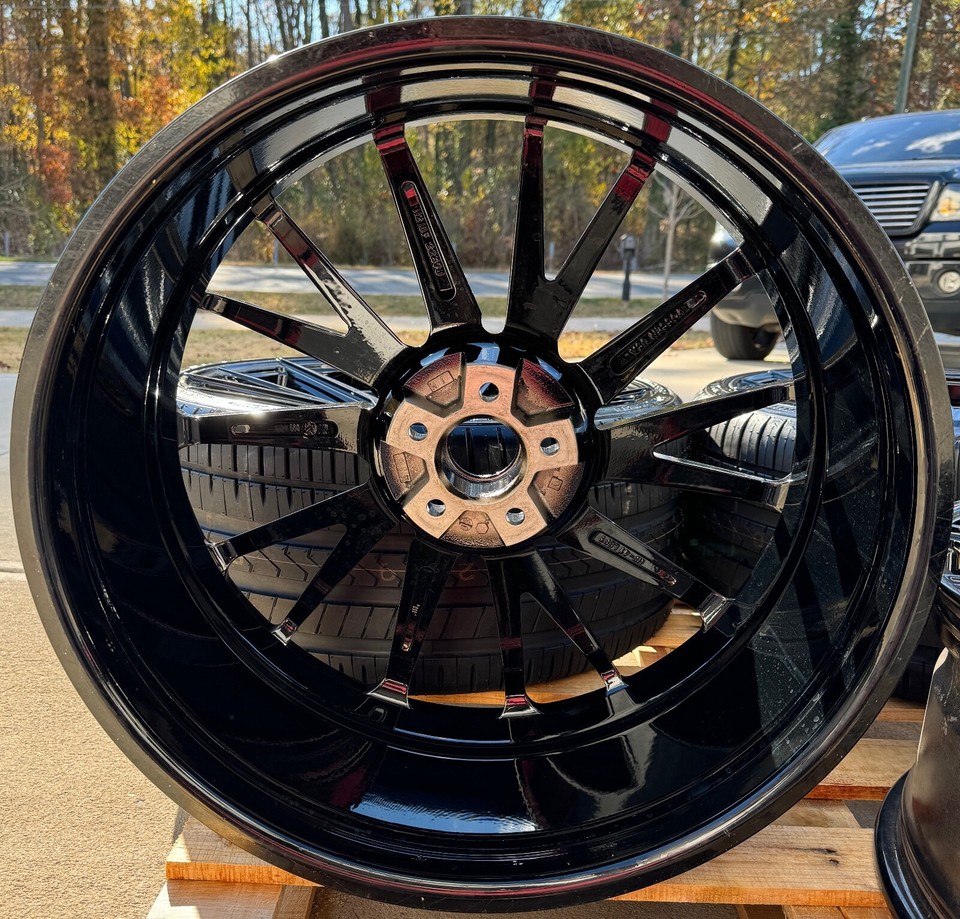 22" Inch Vossen HF4-T Gloss Black Staggered Wheels 22x10.5 22x.9 | eBay