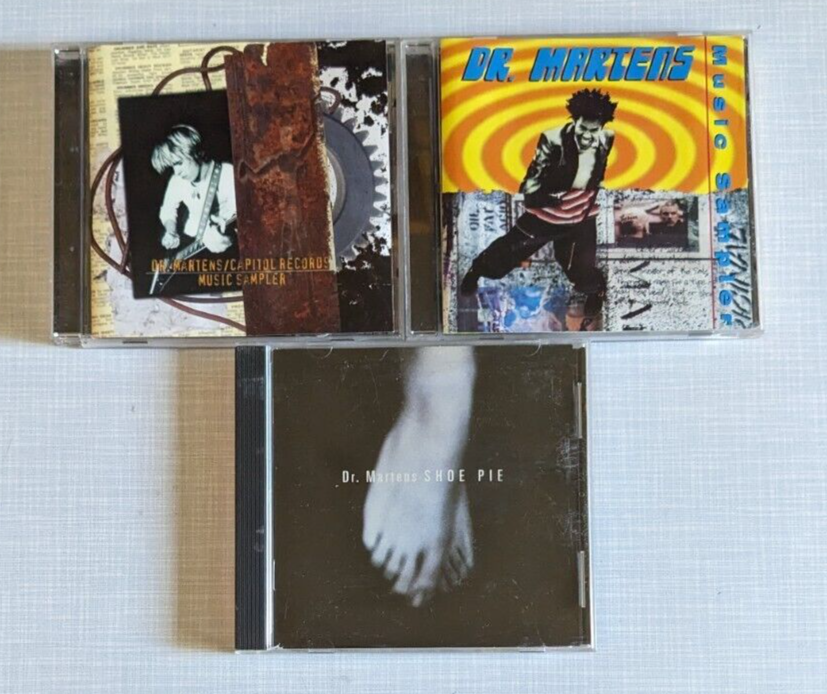 Dr. Martens 3 CD Lot Music Sampler, Capitol Rec Music Sampler, Shoe Pie ...