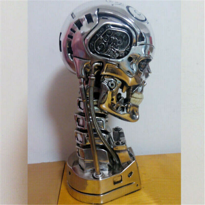 T2 T800 Endoskeleton Skull Resin Statue Life Size Bust LED Eyes Model ...