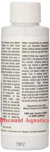 SEACHEM PRIME AQUARIUM Water Conditioner FISH TANK DECHLORINATOR ...