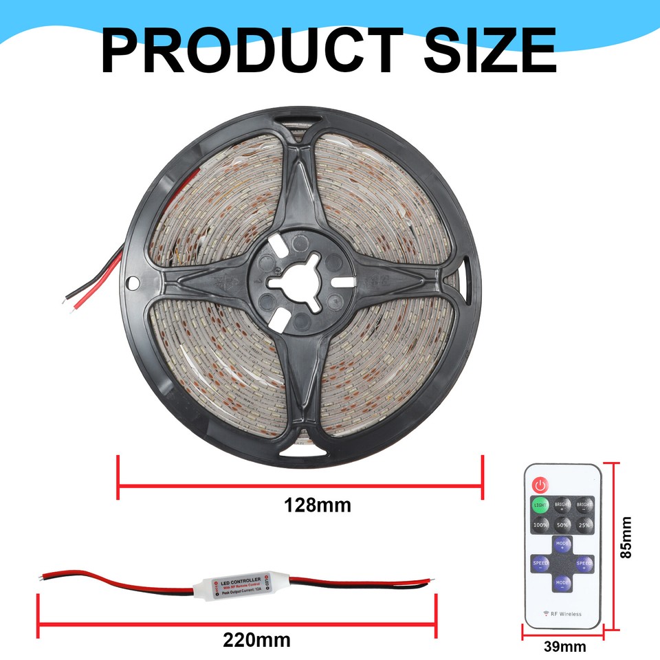 🔥Wireless Waterproof LED Strip Light 16ft For Boat / Truck /Car/Suv ...