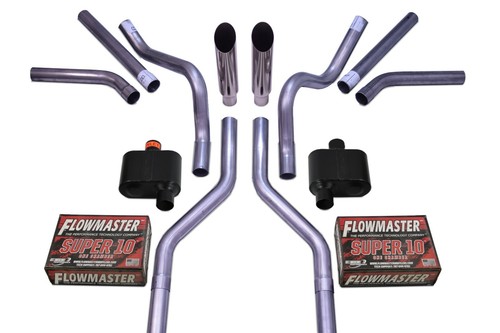 Suburban Yukon 69-72 2.5" Dual Exhaust Kits Flowmaster Super 10 Slash ...