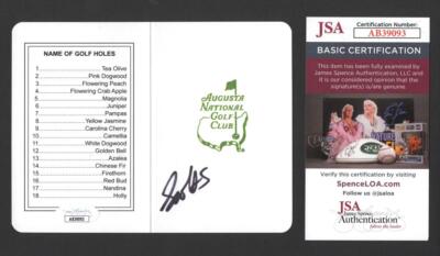 Scottie Scheffler Signed Autograph Augusta National Masters Scorecard ...