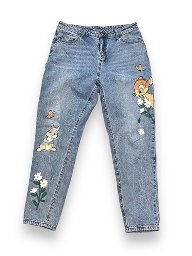 Hot Topic X Disney Character Mom Jeans - BAMBI & THUMPER Stretch ...