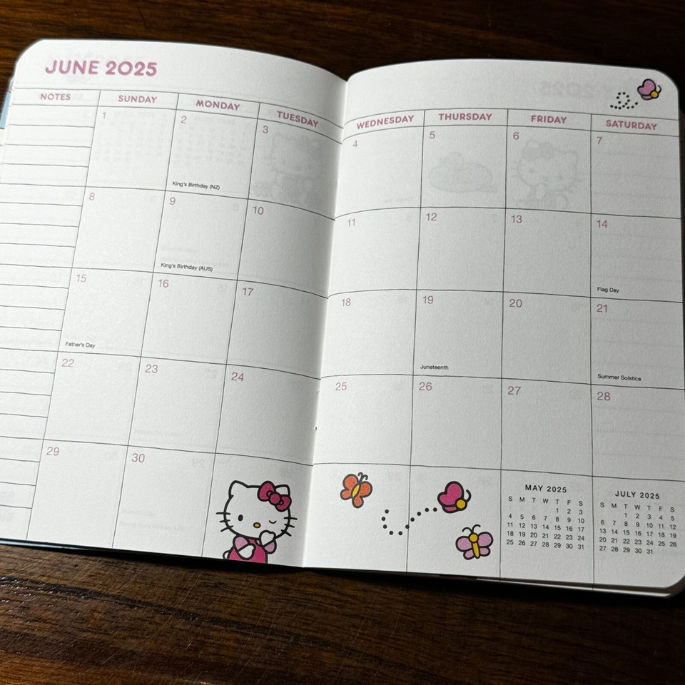 2024 2025 Sanrio Hello Kitty Planner Monthly Calendar OCS HK Pastel ...