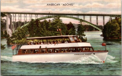 Clayton NY New York Ship American Adonis Bridge Historic Tours Vintage ...