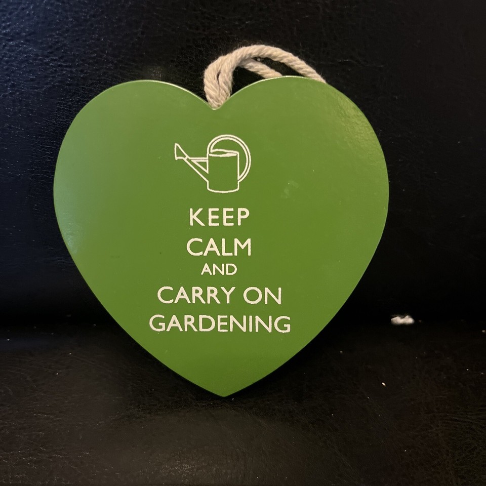 Keep Calm And Carry On Gardening Wooden Sign Hanging Gardener | eBay