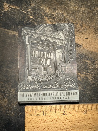 Print Block “ Randolph Furniture Co. Randolph Vermont “ | eBay