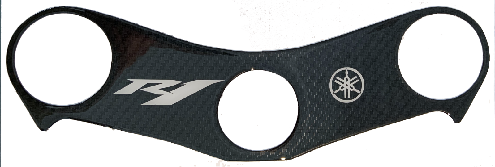 Carbon Effect 3D Resin Domed Top Yoke Trim For Yamaha YZF R1 RN12 2004 ...