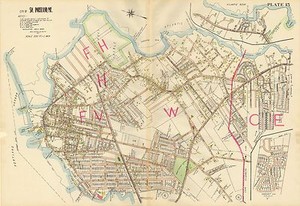 1914 PORTLAND, MAINE, FERRY VILLAGE, FORT PREBLE, WILLARD SQUARE ATLAS ...