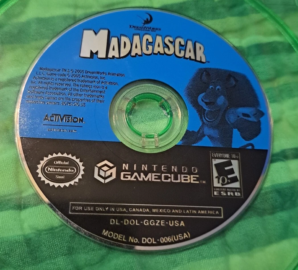 Madagascar Gamecube Disc