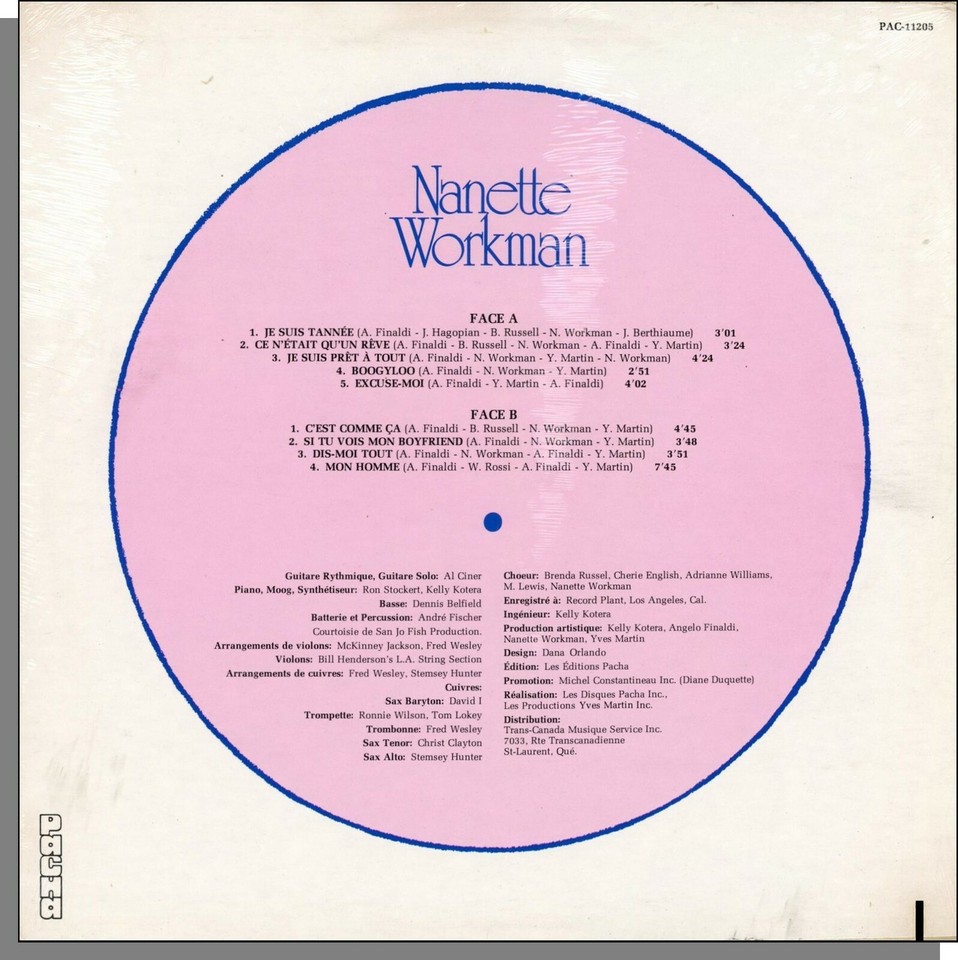 Nanette Workman - Nanette Workman (1977) - New French Canadian LP ...