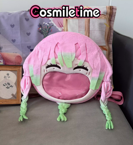 Demon Slayer Kanroji Mitsuri Plush Doll Cosplay Shoulders Bag Backpack ...