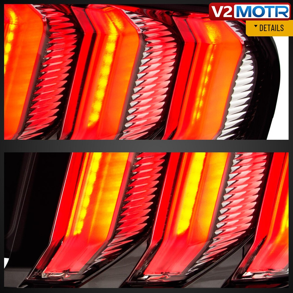 VLAND LED Tail lights w/Sequential For 2015-22 Ford Mustang S550 Euro ...