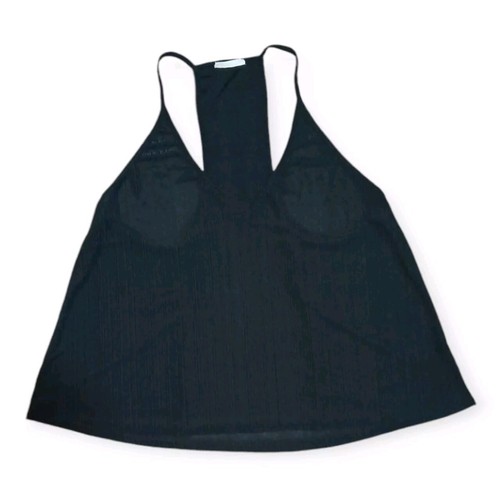 Free People Intimately Black Racerback Pleated Swing Cami Top Flowy ...