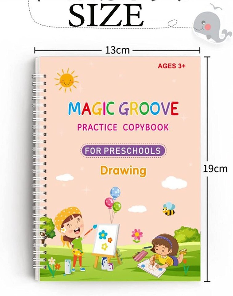 New Groovd Magic Copybook Grooved Children's Handwriting Book Practice ...