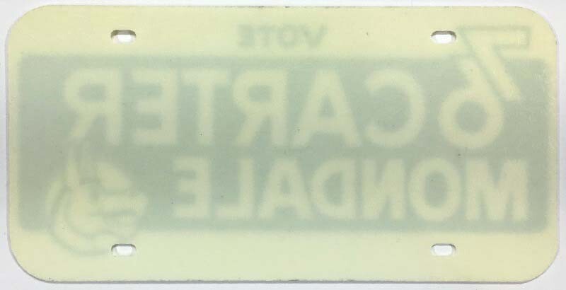 Vintage Vote 1976 Jimmy Carter Walter Mondale Political Booster License ...