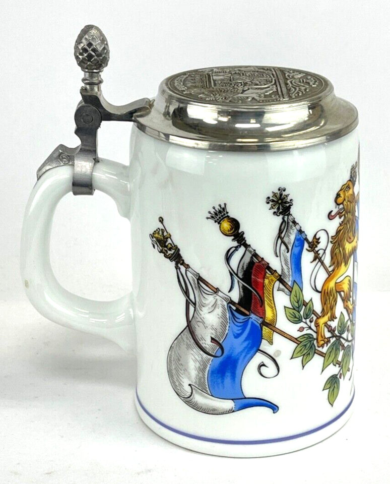 L & S Linder München Bavaria German Beer Stein Rein Zinn Bleifrei | eBay