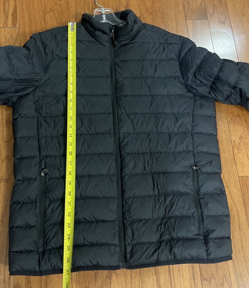 Eddie Bauer Men's Down 650 Fill Packable Puffer Jacket M Black Full Zip ...