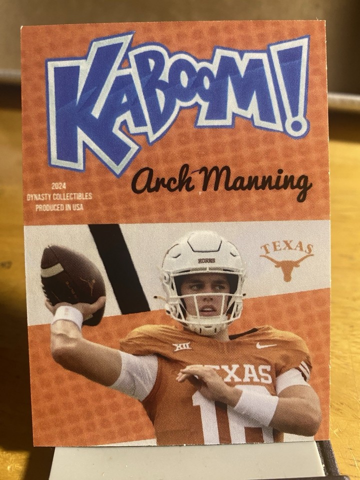 Arch Manning Ka-Boom! Cracked Ice Texas Longhorns Rookie Card RC | eBay