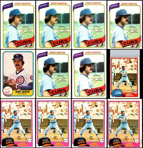 Jerry Martin Chicago Cubs (12) Card Lot - A REAL GEM – MAKE EVERY DAY ...