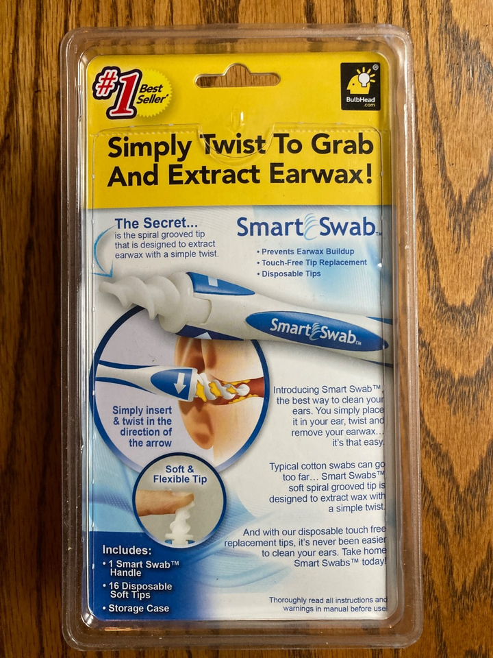 Smart Swab Soft Spiral Ear Cleaner Safe Ear Wax Removal Kit 16 Tips ...