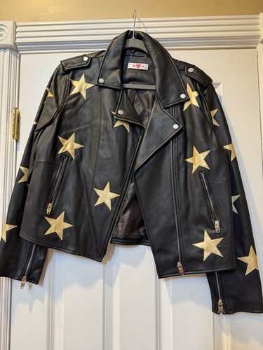 Buddy Love Large Black and Gold Star Jacket Zip Up Size Large | eBay