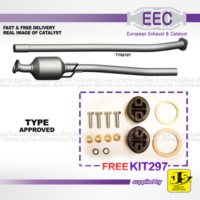 EEC CATALYST TY6019T TYPE APPROVED RAV-4 D-4D 2.0 16V 1CD-FTV FREE KIT ...