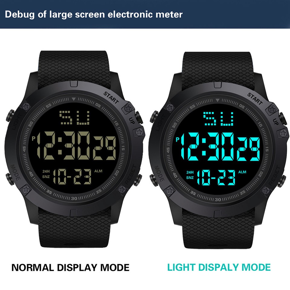 Waterproof Men's Military Tactical LED Digital Sports Watch Backlight ...