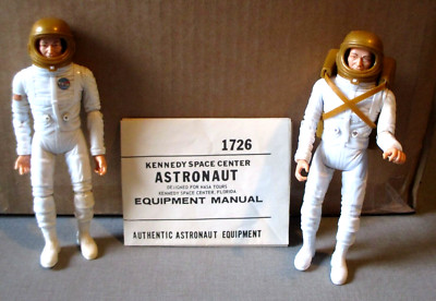 1969-MARX- 2-JOHNNY APOLLO ASTRONAUTS FIGURES & ACC-VINTAGE KENNEDY ...