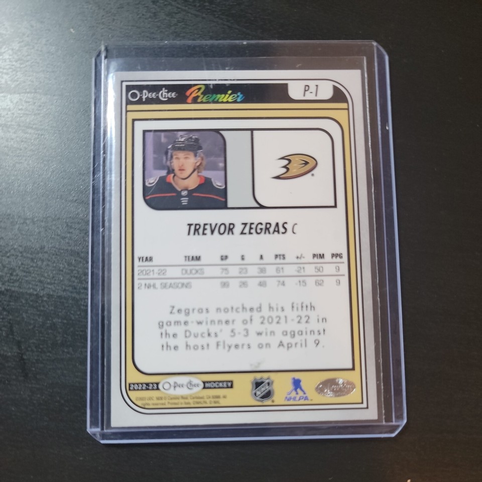 2022-23 O-Pee-Chee Premier Trevor Zegras Rainbow #/99 | eBay