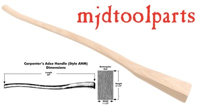 Medium Size HIckory Adze Handle - Amish Hand Made - Style AHM ...