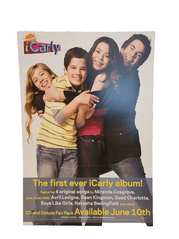 iCarly Autographed Signed Miranda Cosgrove Promo Poster 2-sided SIZE 17 ...