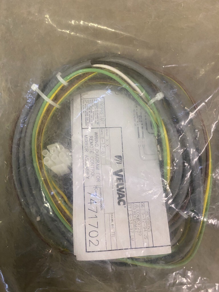 OEM VELVAC MIRROR P.N. 747328 11' REMOTE WIRE HARNESS RV, MOTOR HOME P ...