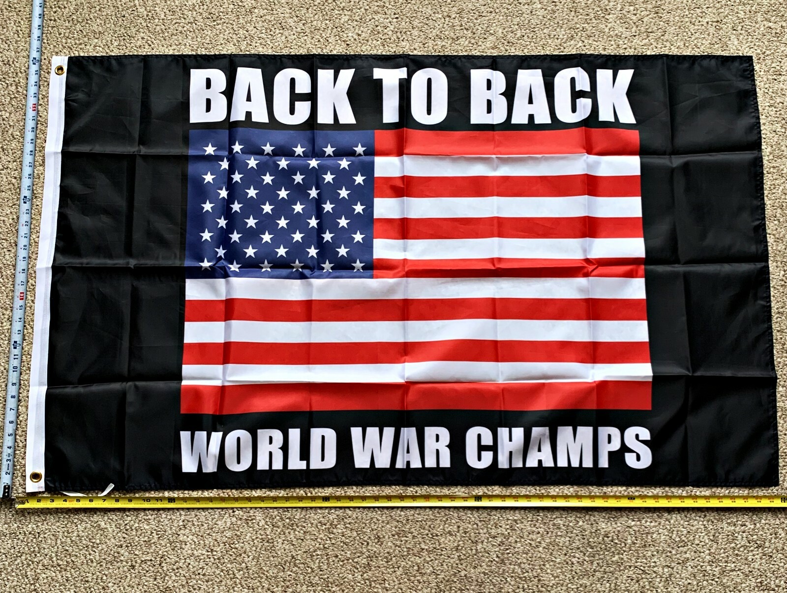 American Flag FREE SHIPPING Back to Back World Champs USA Trump Sign ...