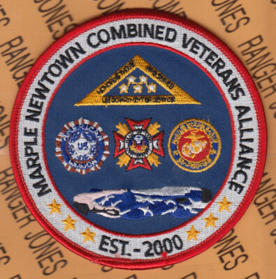 Marple Newtown Combined Veterans Alliance MNCVA ~4" patch m/e | eBay