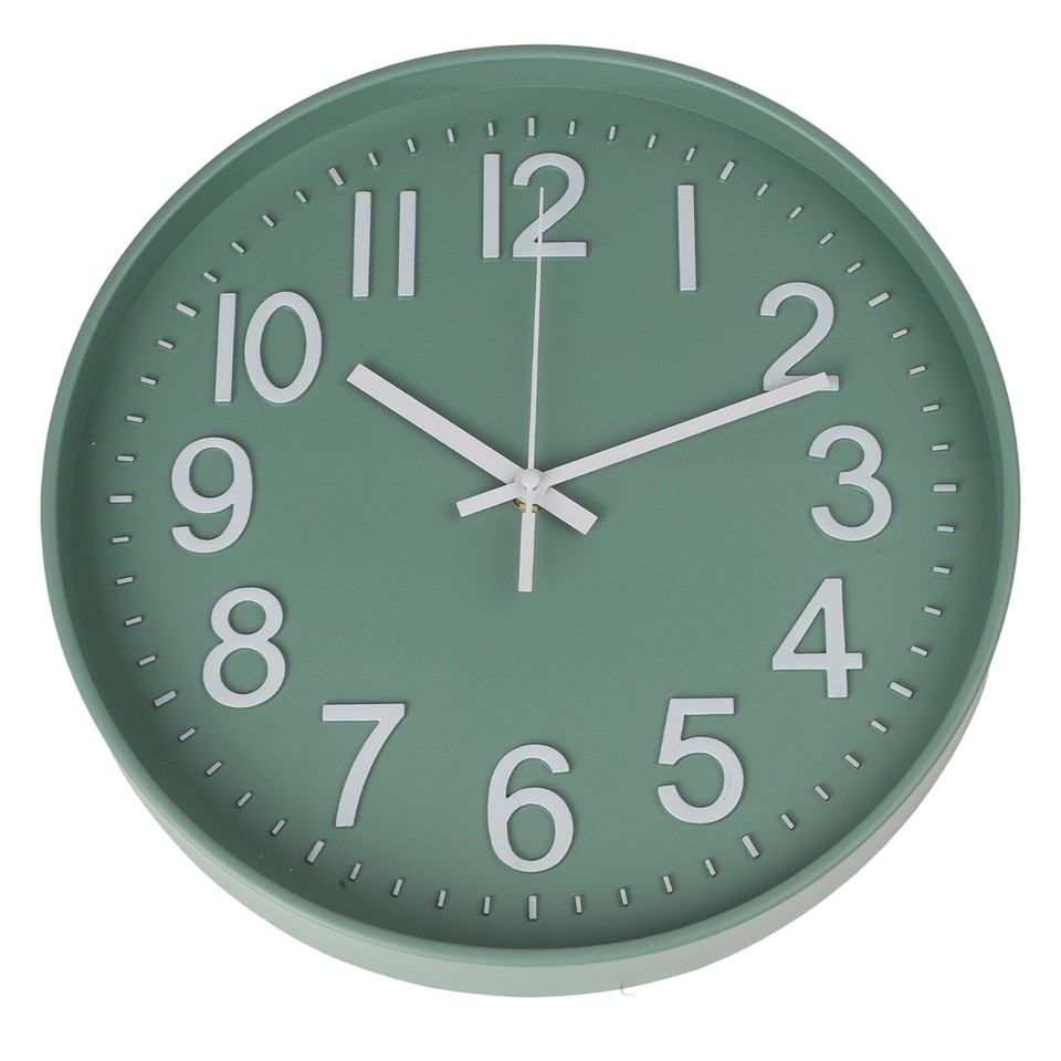 Non Ticking Clock 12 Inch Clock Home Decor ABS Resin Dial Compact Size ...