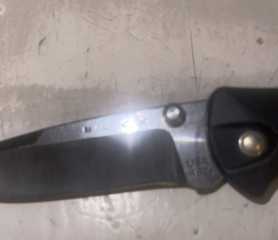 Buck USA Bucklite 482 Pocket Knife Lockback Plain Edge Blade Deep Carry ...