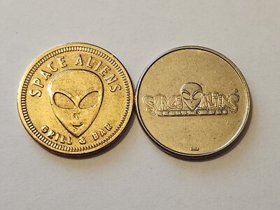 Space Aliens Arcade Game Tokens - 2 Tones & Styles | eBay