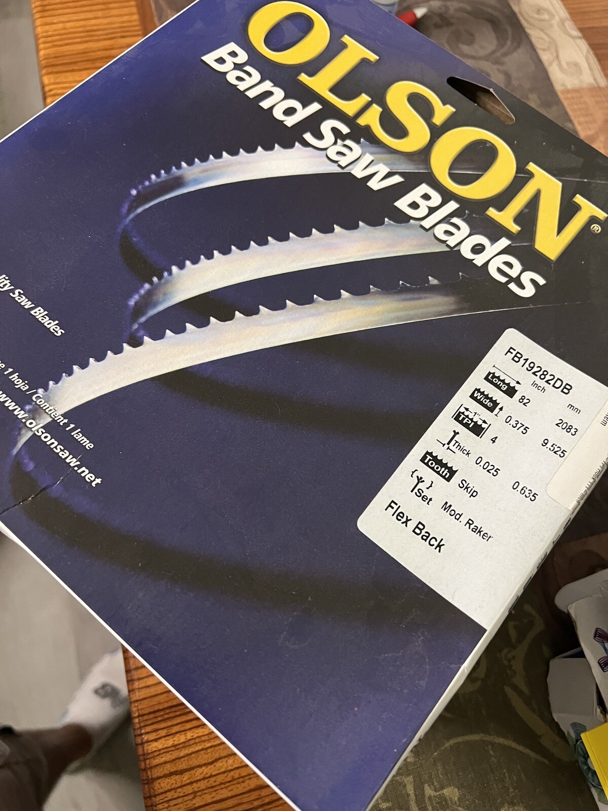 5 Boxes 82" Olson Flex Back Band Saw Blade 3/8" .025" 4 SKIP FB19282DB ...