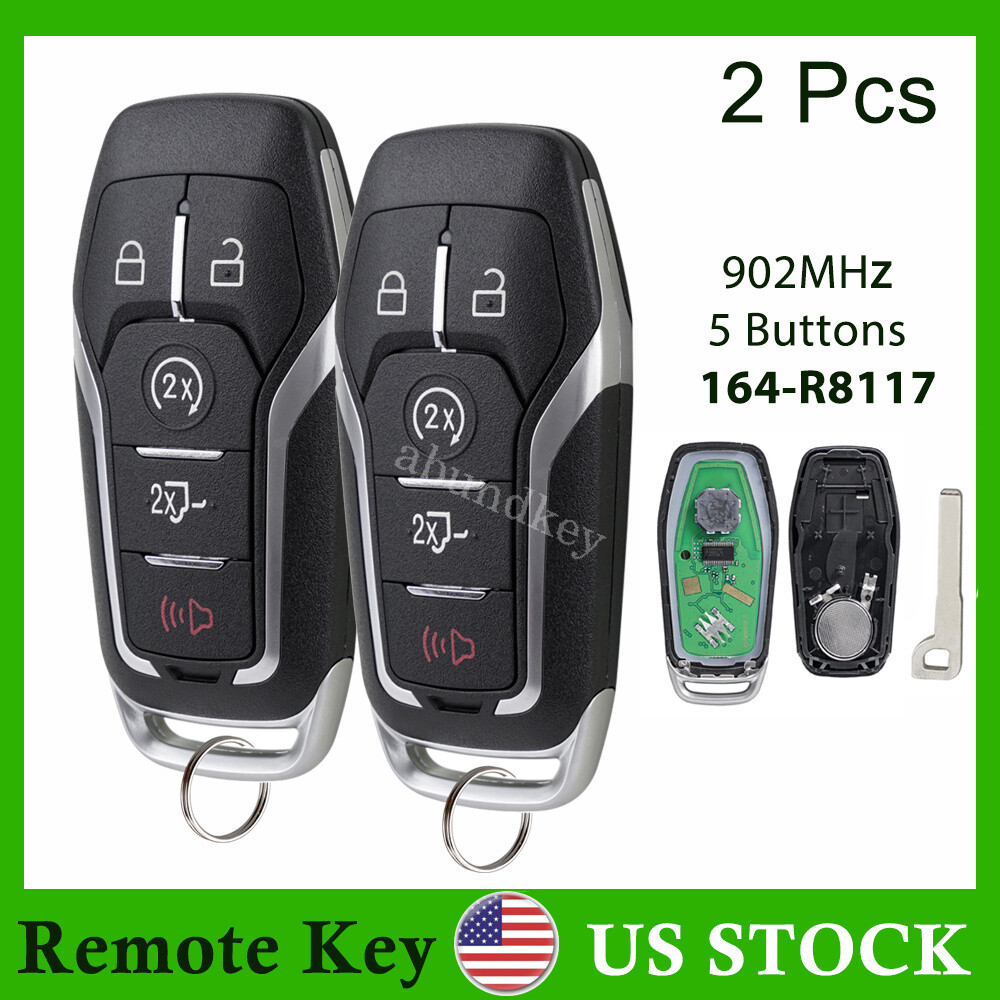 2x Keyless Smart Remote Key Fob 5 Button for 2015 2016 2017 Ford F-150 ...
